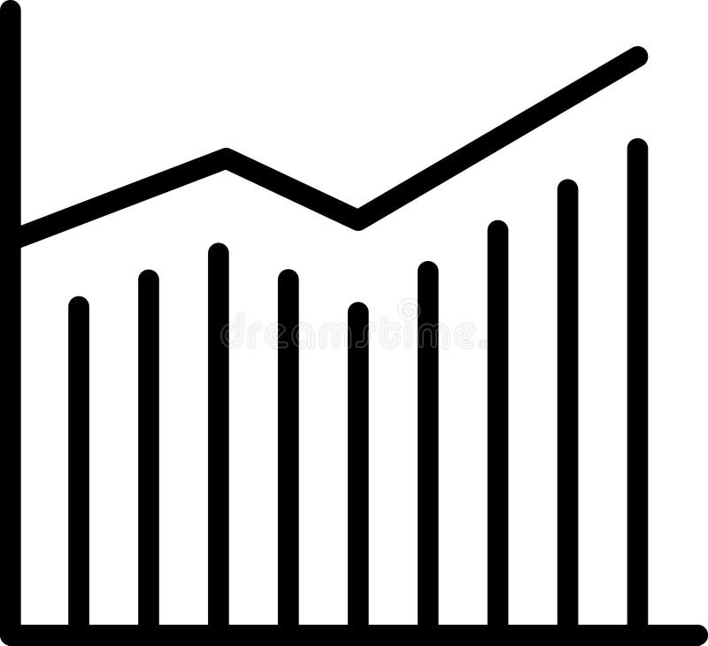 Bar Graph Line Icons Set. Graph, Line, Bar, Chart, Diagram, Report, Statistics. Business Graphs ...