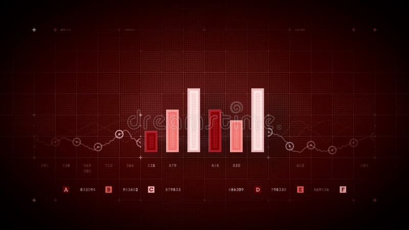 Bar Graph Loop Red stock video. Video of goals, info - 50881927
