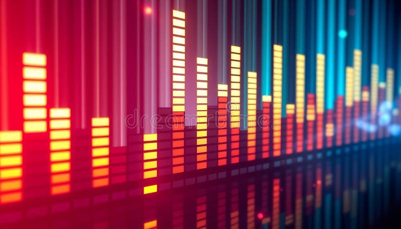 Bar Graph Neon Lights, Data Visualization, Business Chart, and Modern ...