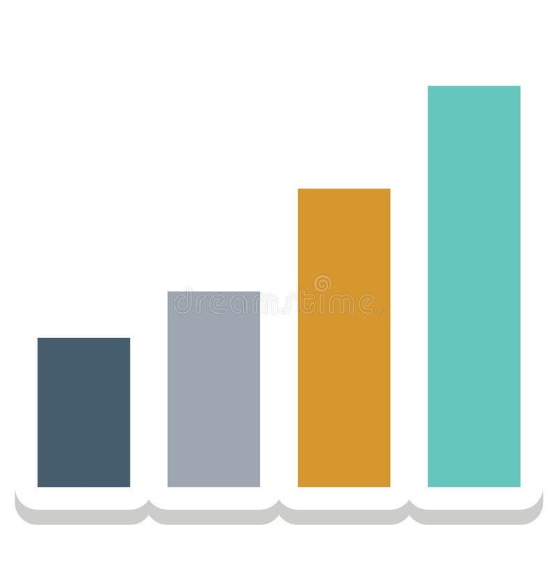 Bar Graph, Progress Chart Isolated Vector Icons Can Be Modify with Any ...