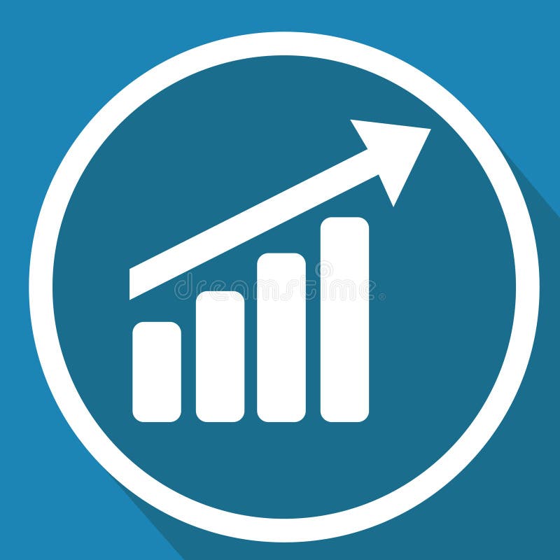 Bar Graph with Progress. Vector Illustration Decorative Background ...