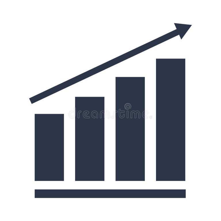 Bar Graph with Progress. Vector Illustration Decorative Design Stock Vector - Illustration of ...