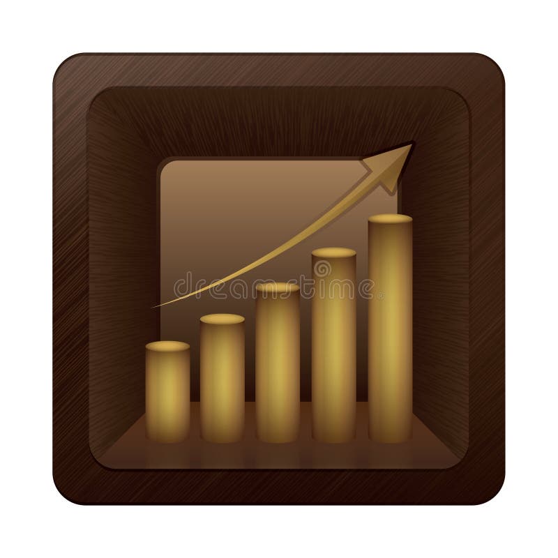 Bar Graph with Progress. Vector Illustration Decorative Design Stock Vector - Illustration of ...