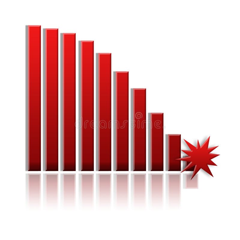 Bar graph stock illustration. Illustration of reduction - 30986443
