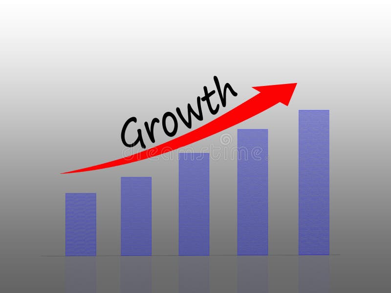 Bar Graph Representing Business Growth Stock Illustration ...