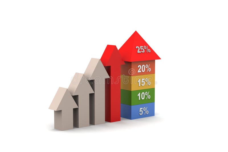 Bar graph showing growth stock illustration. Illustration of profit ...