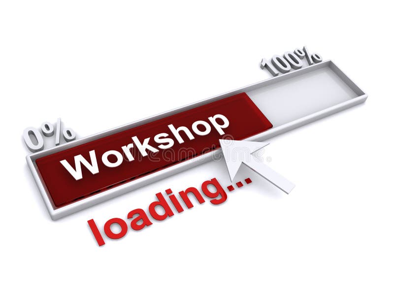 Workshop Loading Bar Graphic Sign Stock Illustration - Illustration of ...