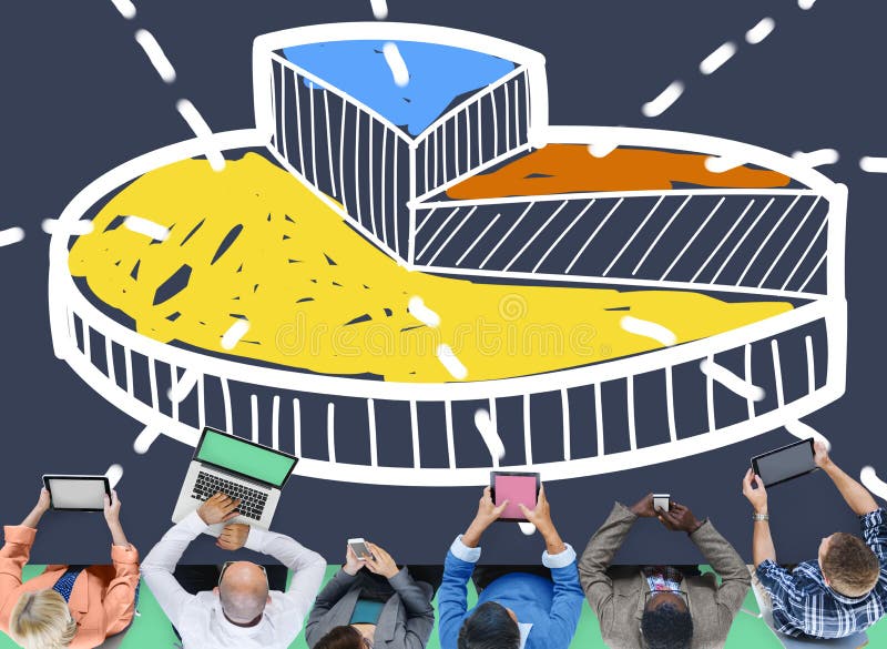 Bar Graph Statistics Analysing Chart Reports Concept Stock Illustration ...