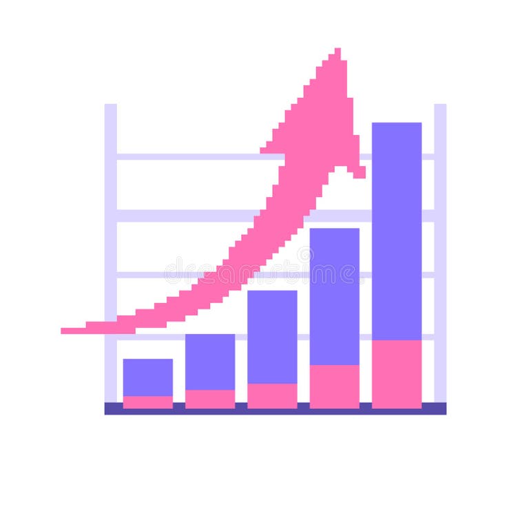 Bar graph up stock vector. Illustration of single, item - 266919707