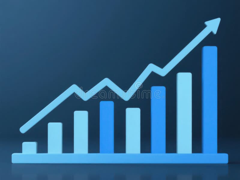 A Bar Graph with an Upward-trending Line, Indicating Growth or Progress ...