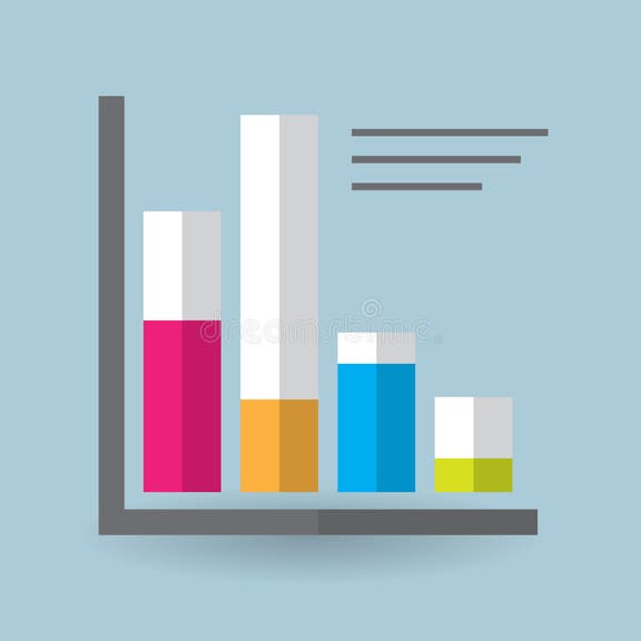 Bar Graph. Vector Illustration Decorative Design Stock Vector - Illustration of charts, diagrams ...