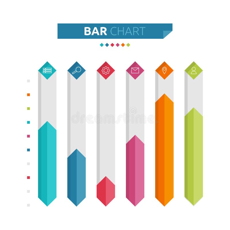 Bar Graphic Chart Statistic Data Infographic Template Stock Vector ...