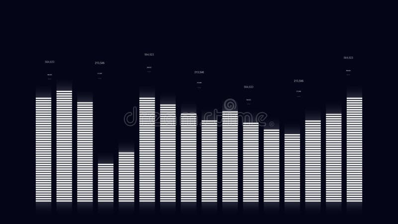 Bar Graphs and Fast-rising Numerical Graphics. Stock Video - Video of ...