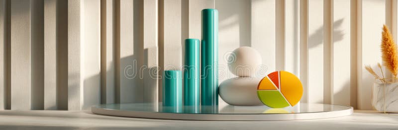 Bar Graphs, Financial Charts, and Graphs with a Blue Theme. Stock Image ...