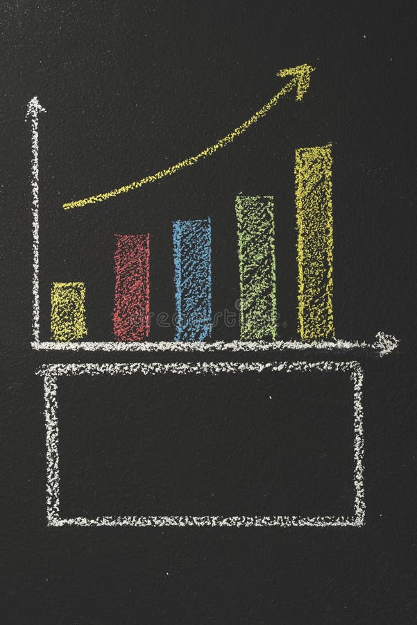 Bar Grph with Copy Space Rising in Value Stock Image - Image of ...