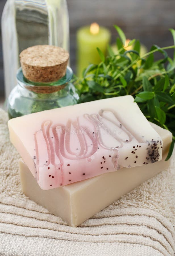 Bar of handmade soap stock photo. Image of aromatic, freshness - 56390810