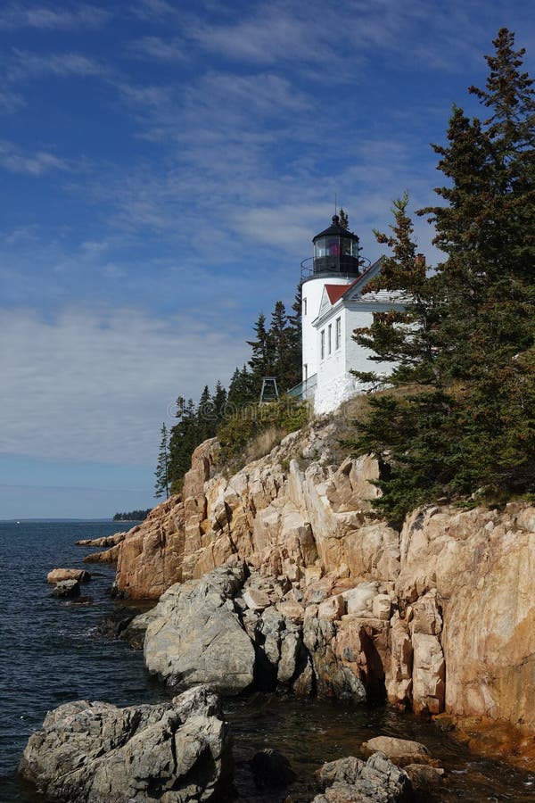 Bar Harbour Light stock photo. Image of maine, harbour - 141012686