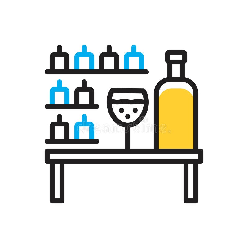 Multi Color Icon for Bar, Tavern and Drink Stock Illustration ...