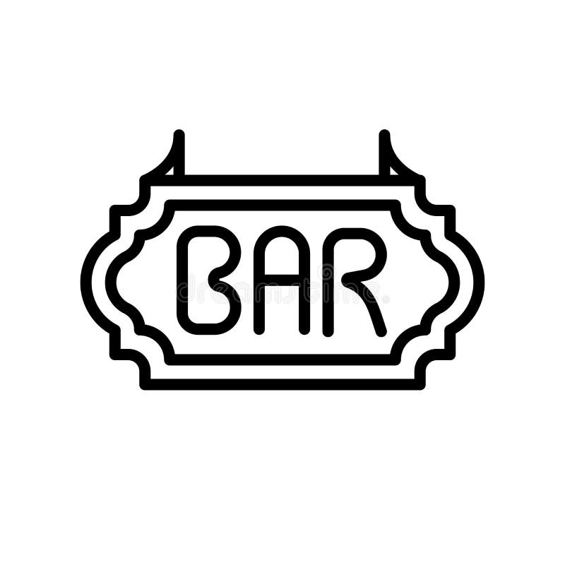 Bar Icon Vector Isolated on White Background, Bar Sign , Line and ...