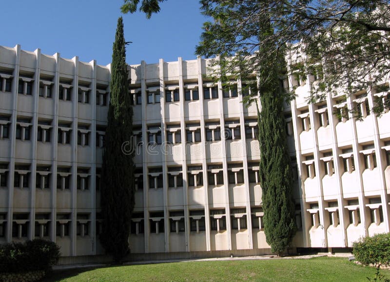 Bar-Ilan University Two Cypress 2009 Stock Photo - Image of israel ...