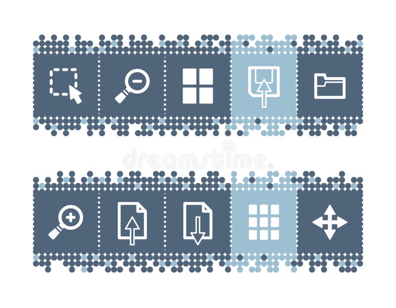 Bar with Image Viewer Icons Stock Vector - Illustration of symbol ...