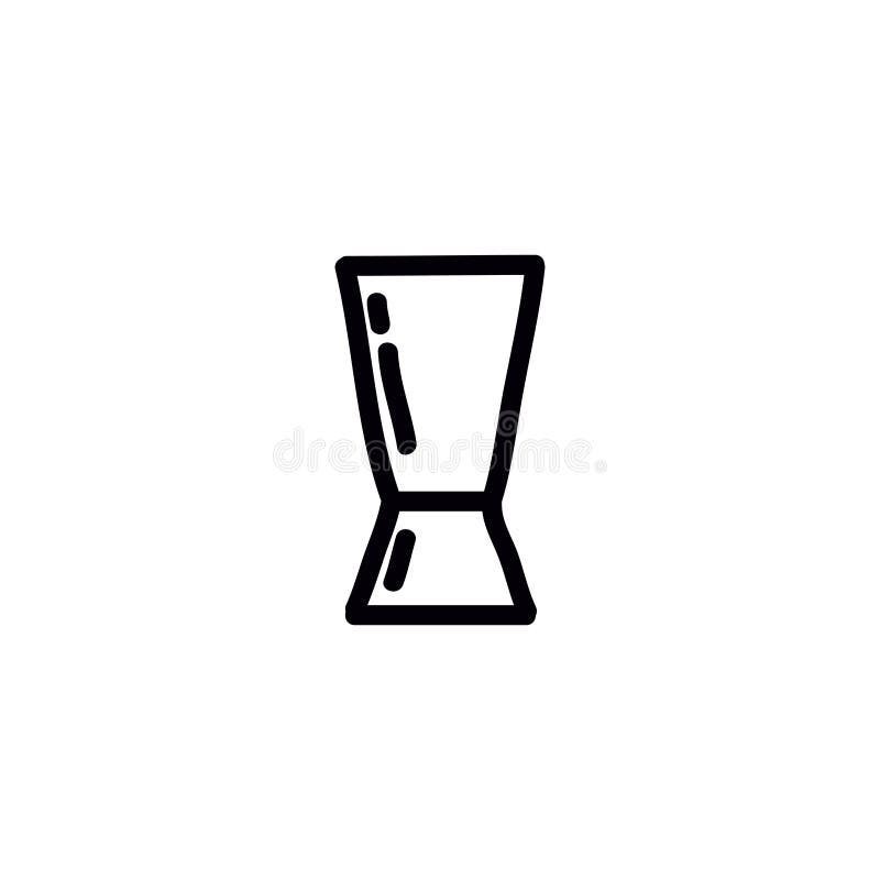Bar Jigger Doodle Icon, Vector Illustration Stock Illustration ...