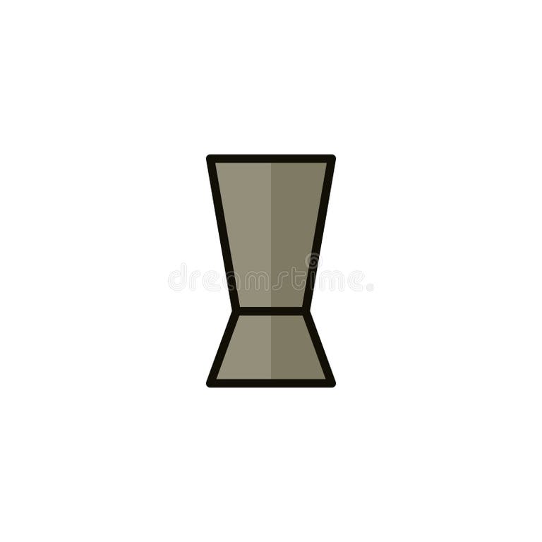 Bar Jigger Icon, Vector Illustration Stock Illustration - Illustration ...