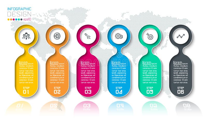 Bar Labels Infographic with 5 Steps. Stock Vector - Illustration of ...