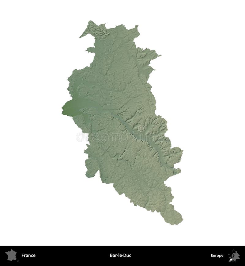 Bar-le-Duc, France, Isolated on White. Physical Stock Illustration ...