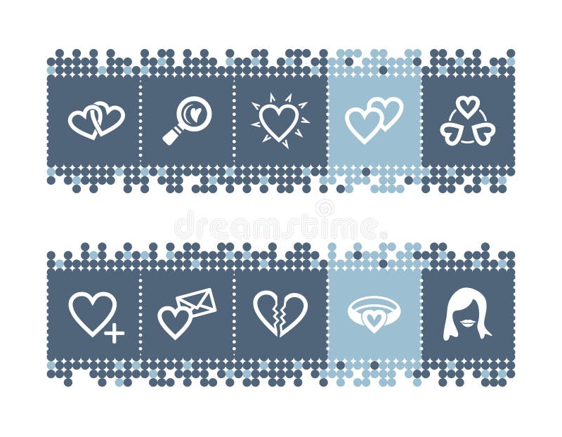 Bar with love icons stock vector. Illustration of search - 4574401
