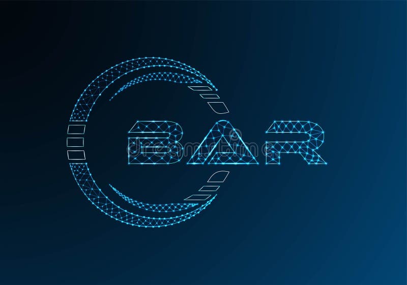 BAR Low Poly Letter Logo Vector Design. BAR Lower Poly Logo Stock ...