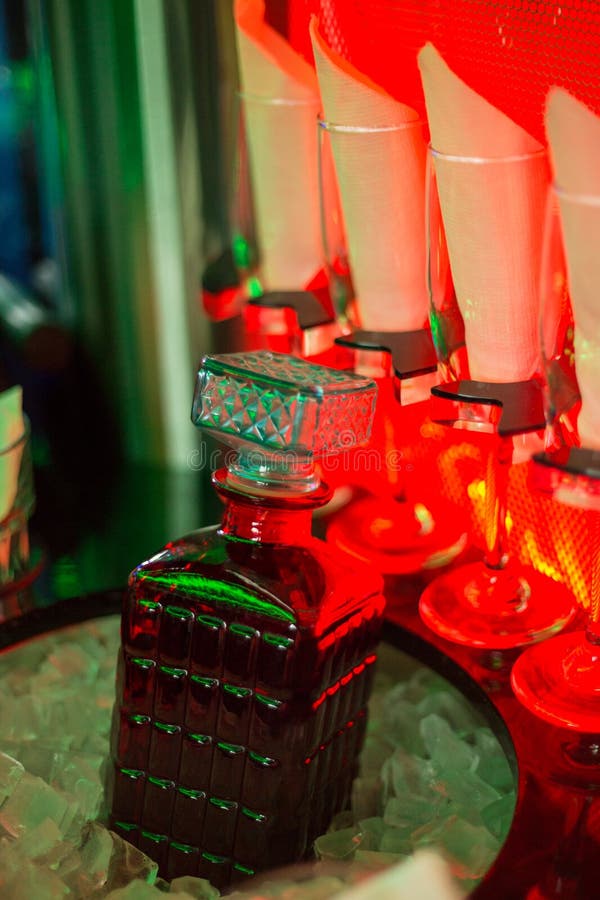 Bar in luxury limousine stock image. Image of occasion - 70113375