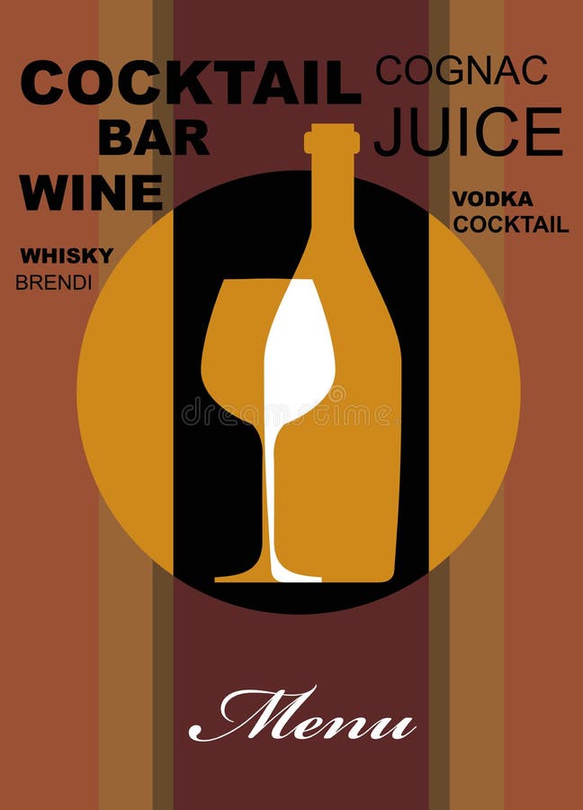 Bar menu stock vector. Illustration of abstract, cold - 25186943