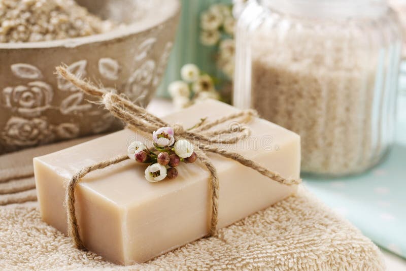 Bar of Natural Handmade Soap Stock Image - Image of natural, colors ...