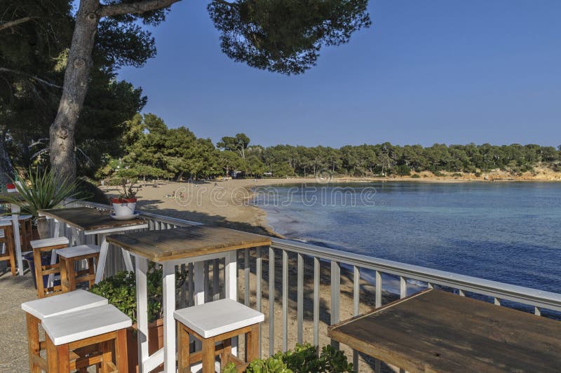 Bar near sea stock photo. Image of sandy, tables, quietly - 90738164