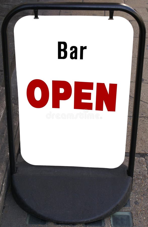Bar open sign stock image. Image of open, business, sign - 53455719