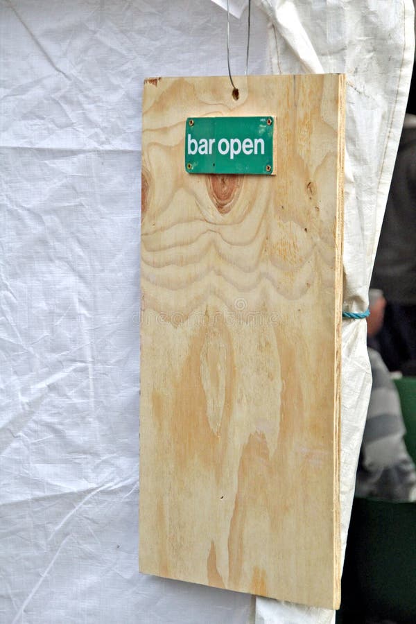 Bar open sign on tent stock image. Image of entertain - 23000363