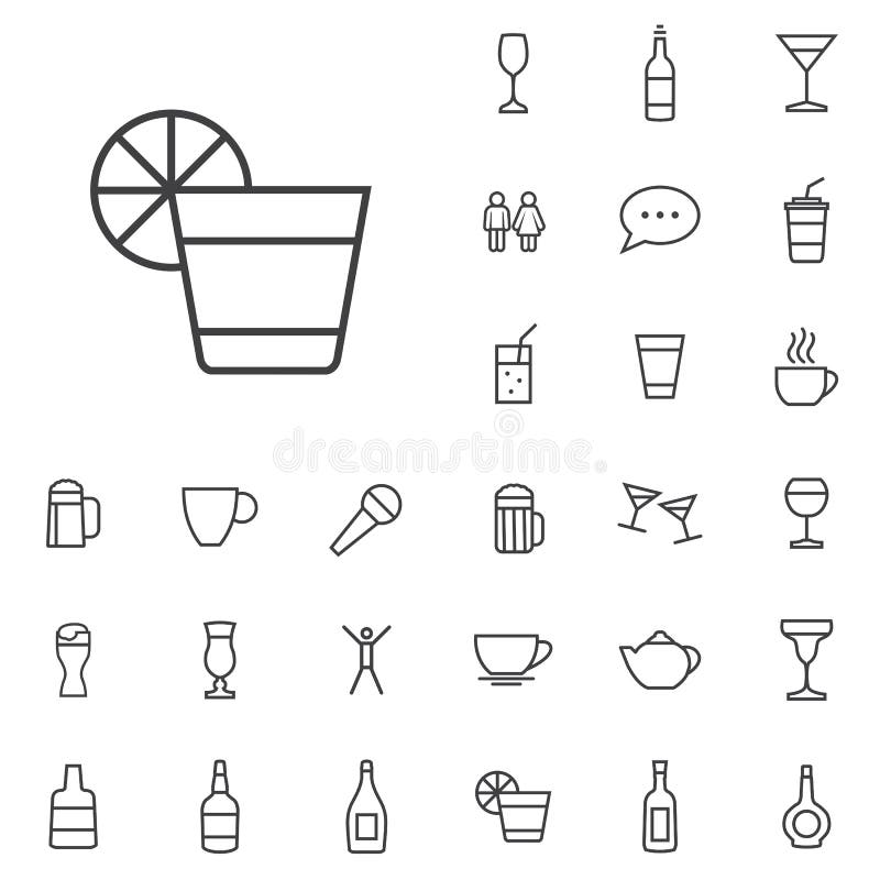 Bar Outline, Thin, Flat, Digital Icon Stock Vector - Illustration of ...