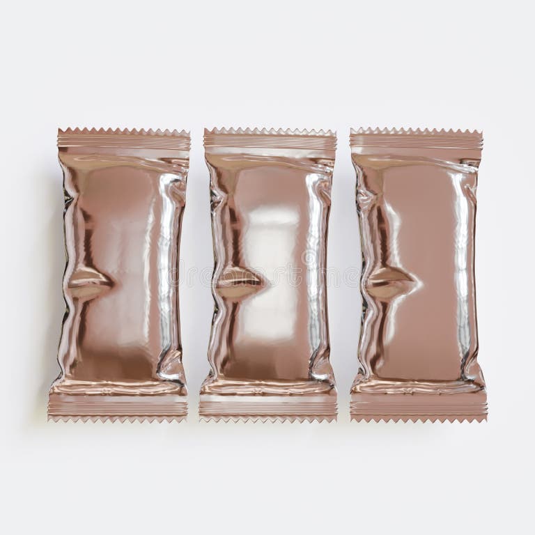 Bar Packaging White Food Wrapper on White Background Stock Illustration ...