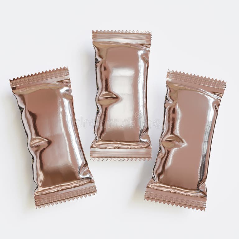 Bar Packaging White Food Wrapper on White Background Stock Illustration ...