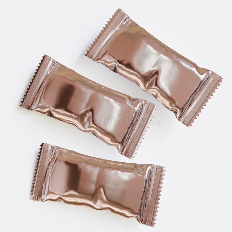 Bar Packaging White Food Wrapper on White Background Stock Illustration ...