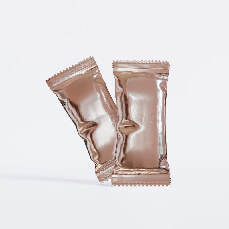 Bar Packaging White Food Wrapper on White Background Stock Illustration ...