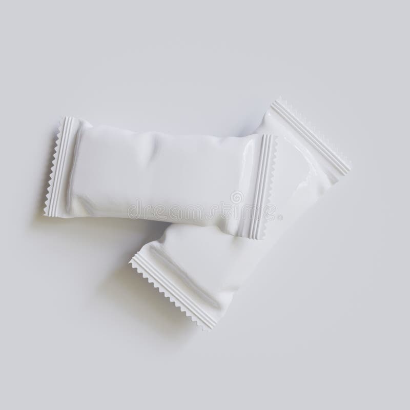 Bar Packaging White Food Wrapper on Gray Background Stock Illustration ...
