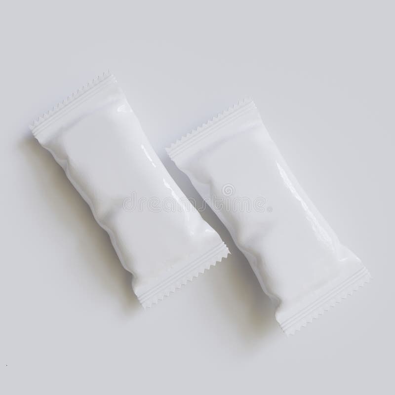 Bar Packaging White Food Wrapper on Gray Background Stock Illustration ...