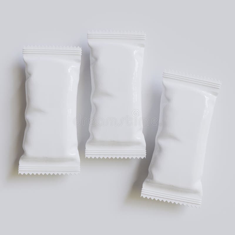 Bar Packaging White Food Wrapper on Gray Background Stock Illustration ...