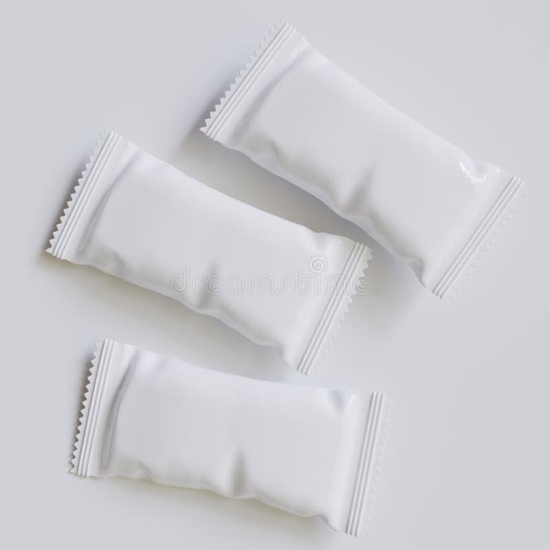 Bar Packaging White Food Wrapper on Gray Background Stock Illustration ...