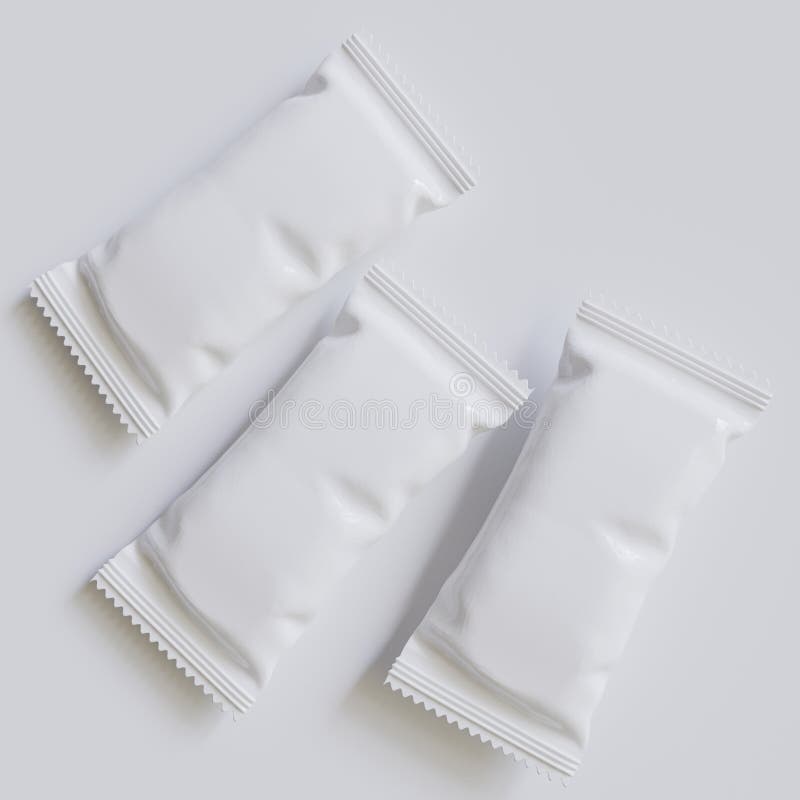 Bar Packaging White Food Wrapper on Gray Background Stock Illustration ...