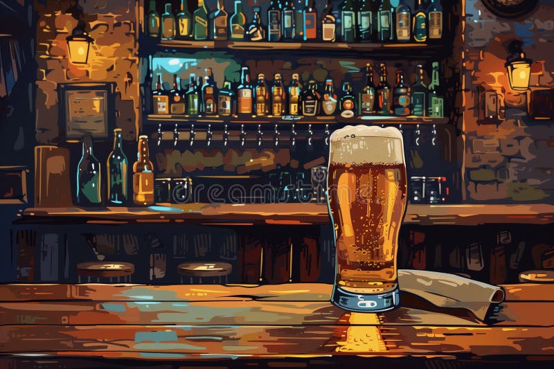 Bar Poster , Beer Style, Beers, Hand Drawn Style Stock Illustration ...