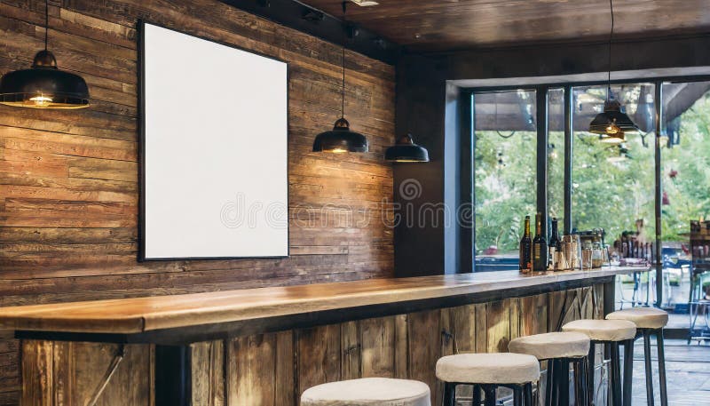 Bar Poster Mockup stock illustration. Illustration of vertical - 305955256