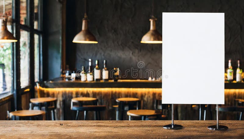 Bar Poster Mockup stock illustration. Illustration of customize - 305955269